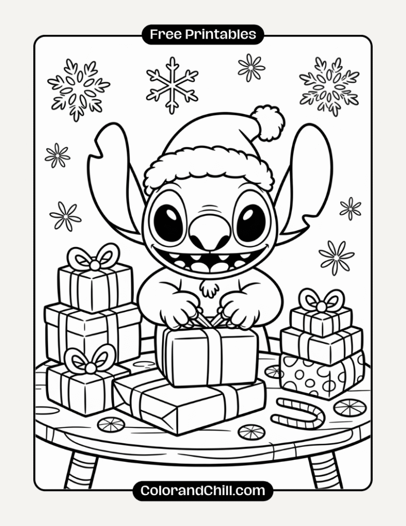 Lilo and Stitch Summer Coloring Pages - Free PDF Printables