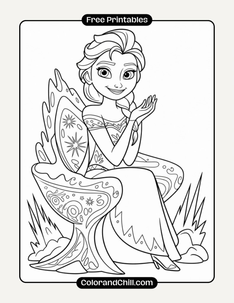 Free Printable Elsa Coloring Pages For Kids (Instant Download) - Free ...