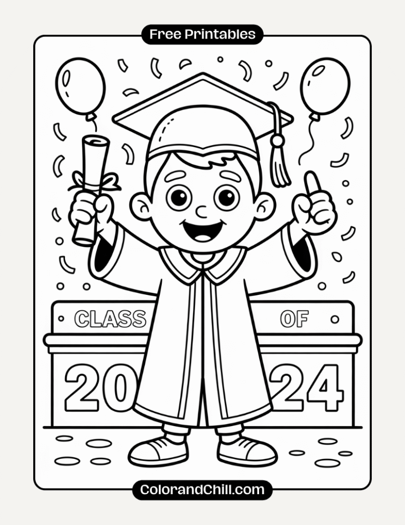 Free Printable Graduation Coloring Pages for 2024 - Free PDF Printables