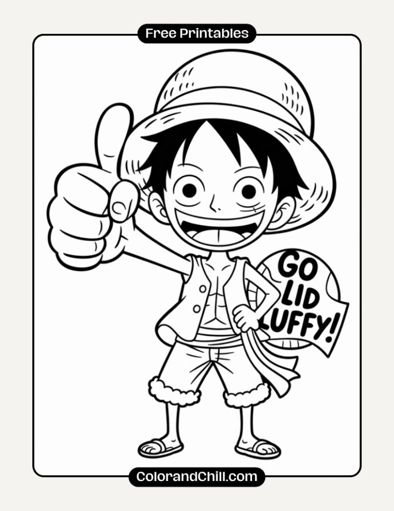 Free Printable Luffy Coloring Pages for One Piece Fans - Free PDF ...