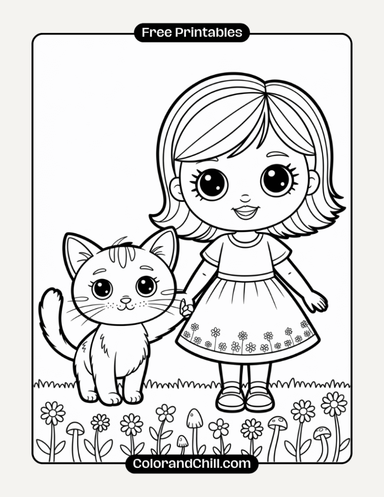 Free Printable Paper Doll Coloring Pages for Kids - Free PDF Printables