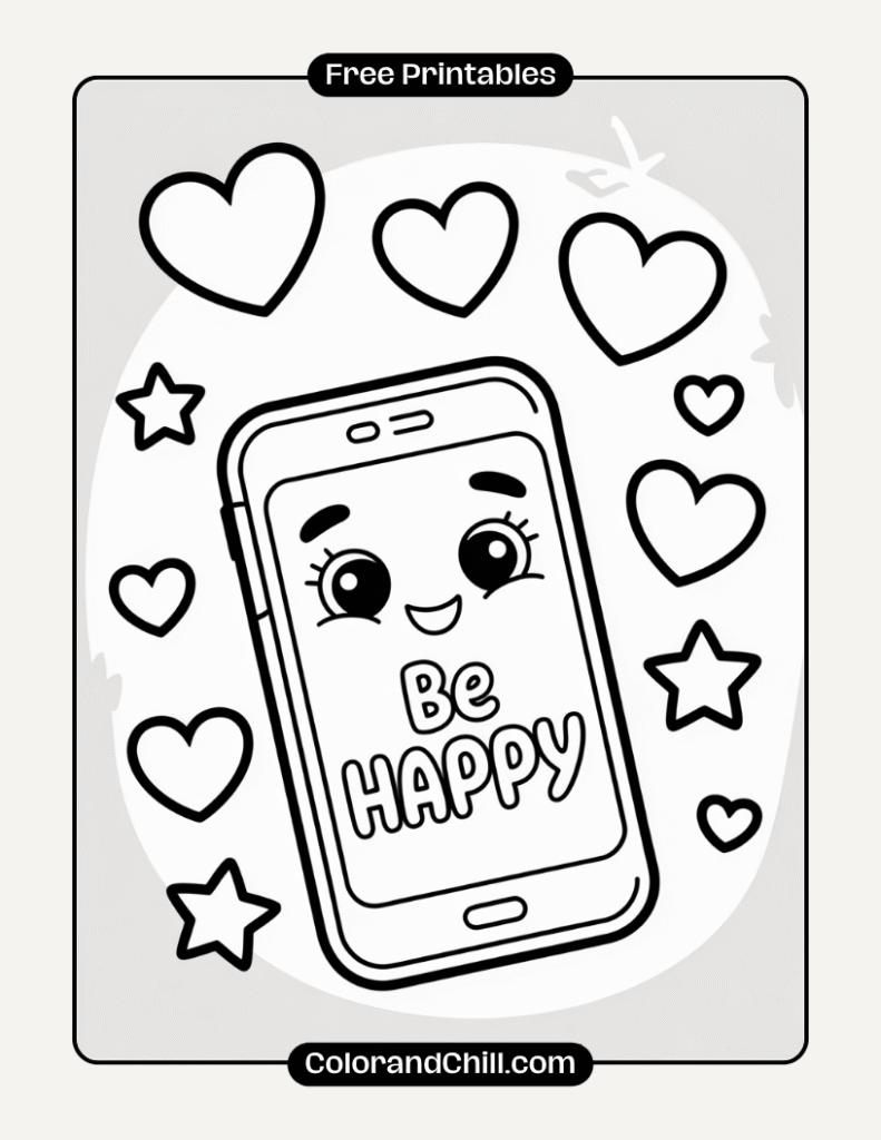 Free Printable Phone Coloring Pages for Kids Fun & Creative - Free PDF ...